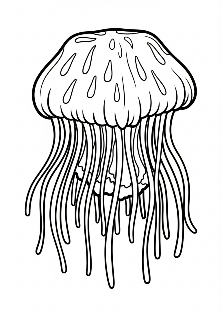 28 Jellyfish Coloring Pages | Free PDF Printables at YoloColoring
