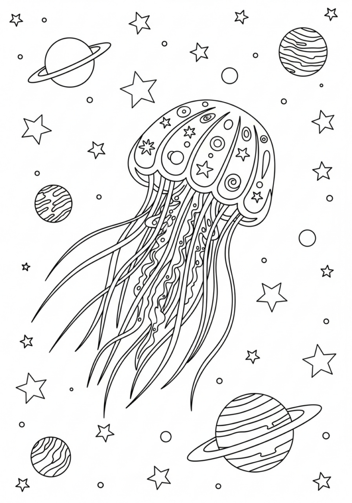 28 Jellyfish Coloring Pages | Free PDF Printables at YoloColoring