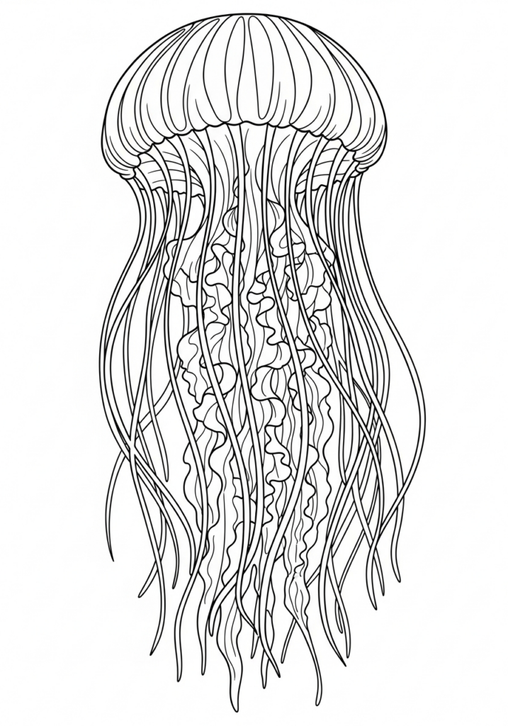 28 Jellyfish Coloring Pages | Free PDF Printables at YoloColoring