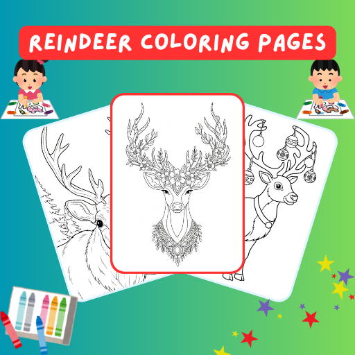 30 Reindeer Coloring Pages | Free PDF Printables