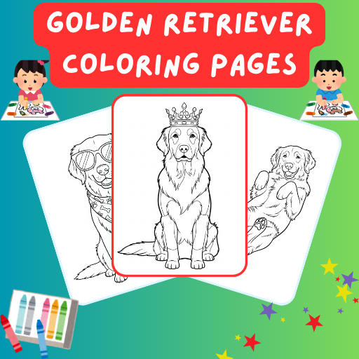 28 Golden Retriever Coloring Pages | Adorable Artistic Designs